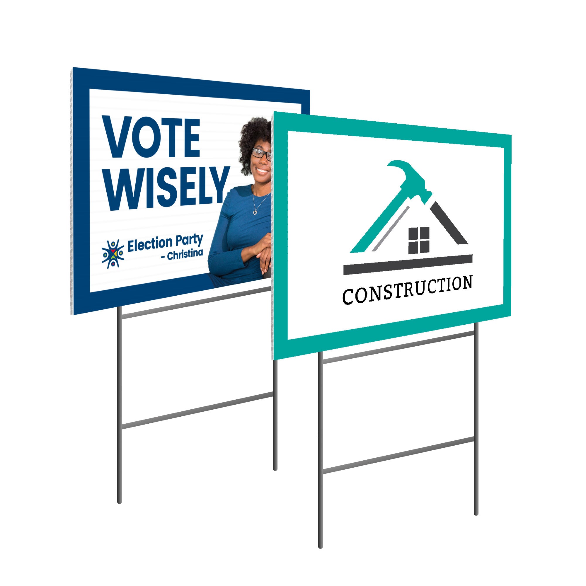 H Stand (for signs) | Lawn Yard Signs | Montreal Print Shop