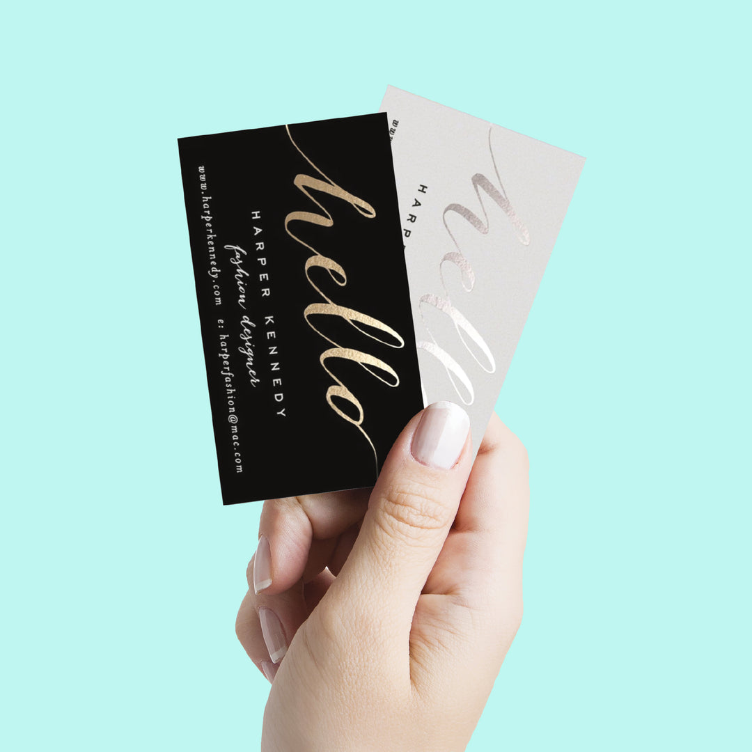 Metallic Foil Business Cards | Montreal Print Shop